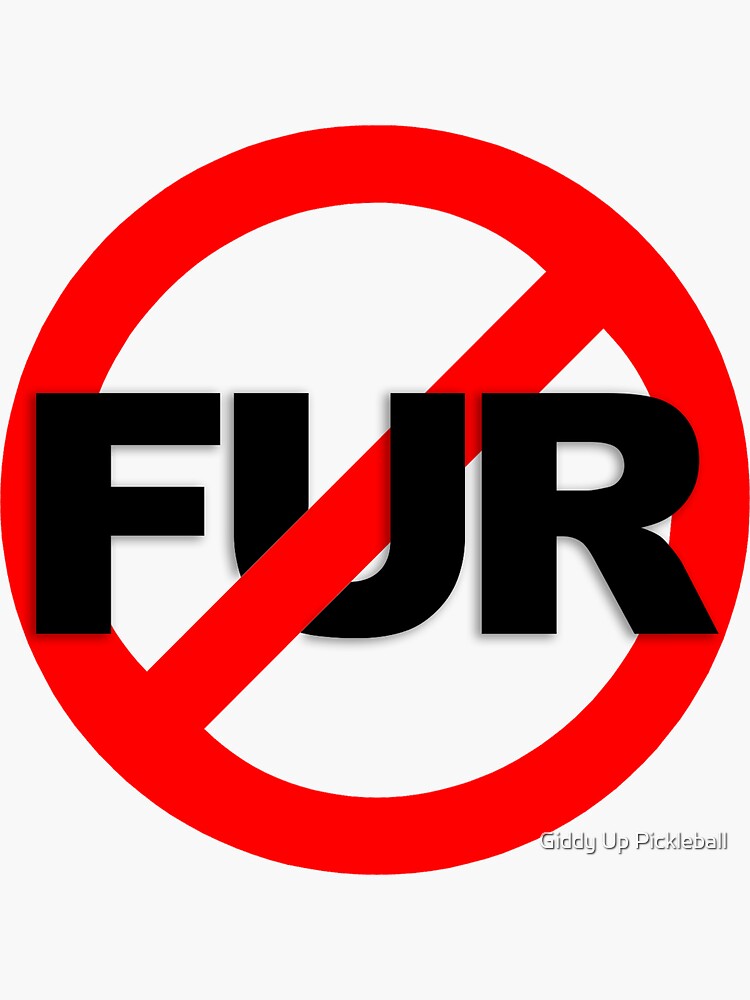 "No Fur" Sticker for Sale by bradklopman | Redbubble