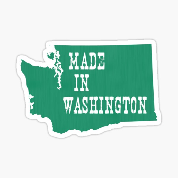 "Made in Washington" Sticker by surgedesigns | Redbubble