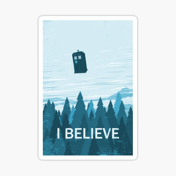 "I Believe" Sticker for Sale by BigBadRobot | Redbubble