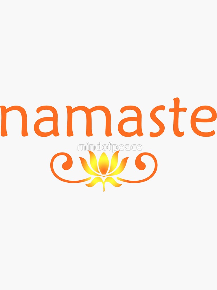 "Orange Namaste" Sticker for Sale by mindofpeace | Redbubble