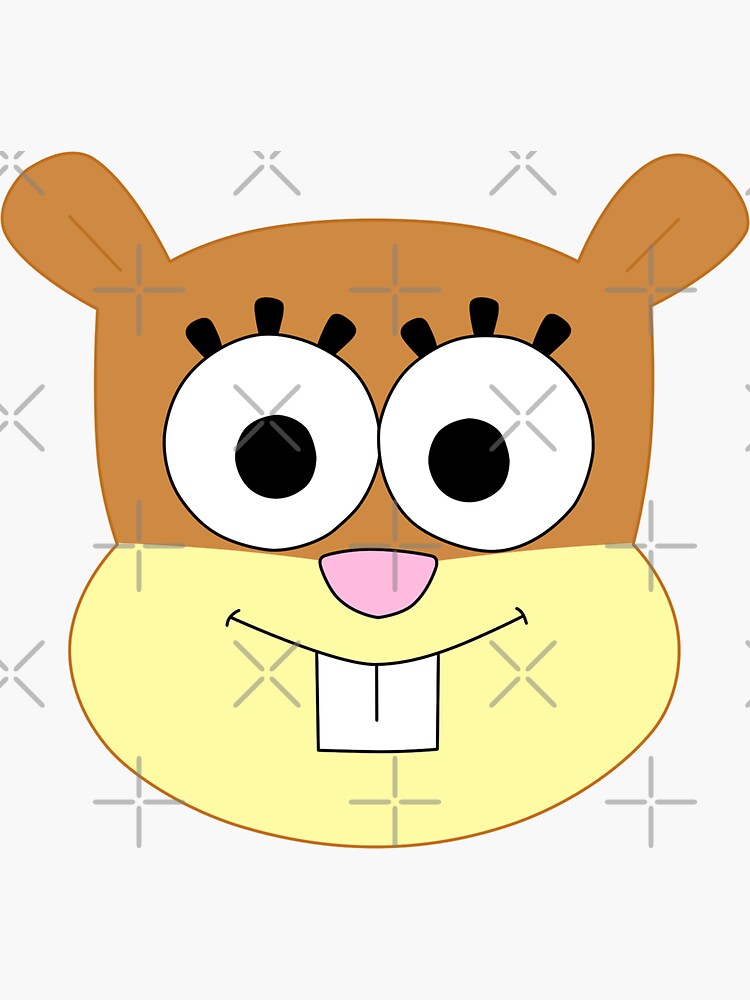 "Sandy Cheeks t-shirt without helmet" Sticker by iedasb | Redbubble