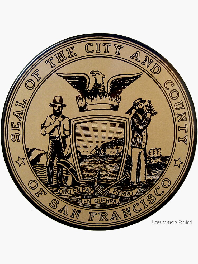 "San Francisco City Seal" Sticker for Sale by lawrencebaird | Redbubble