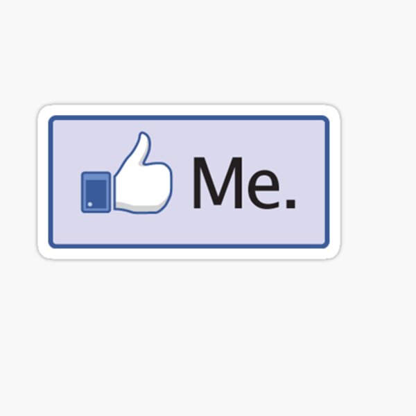 "Facebook 'Like Me' Shirt" Sticker for Sale by benjaminisdenaa | Redbubble