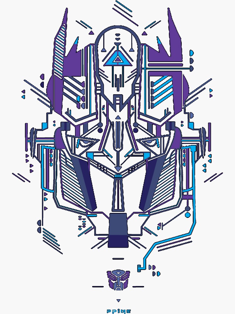"Optimus Prime Profile" Sticker by Dyzce | Redbubble