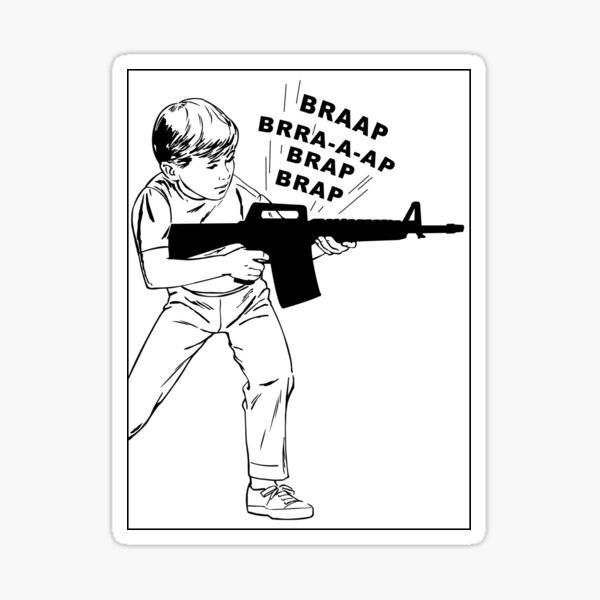 "Brap Brap Brap" Sticker for Sale by dangerbird | Redbubble