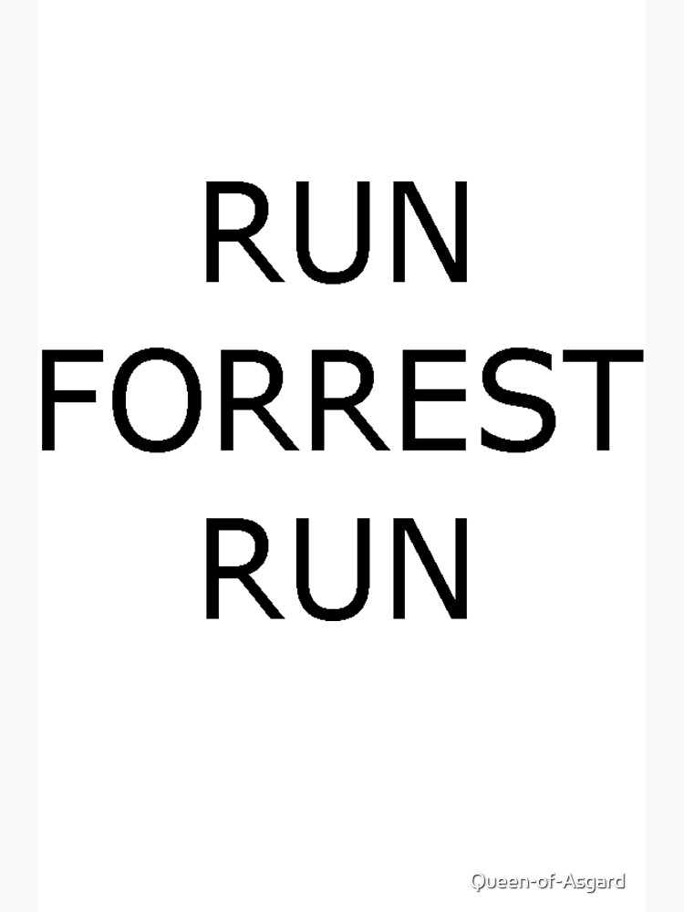 "RUN FORREST RUN" Sticker for Sale by Queen-of-Asgard | Redbubble