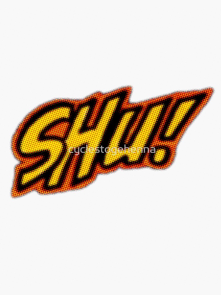 "Shu!" Sticker for Sale by cyclestogehenna | Redbubble
