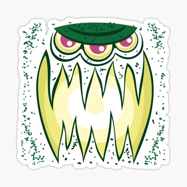 "Monster Collection - Face 11" Sticker by ccorkin | Redbubble