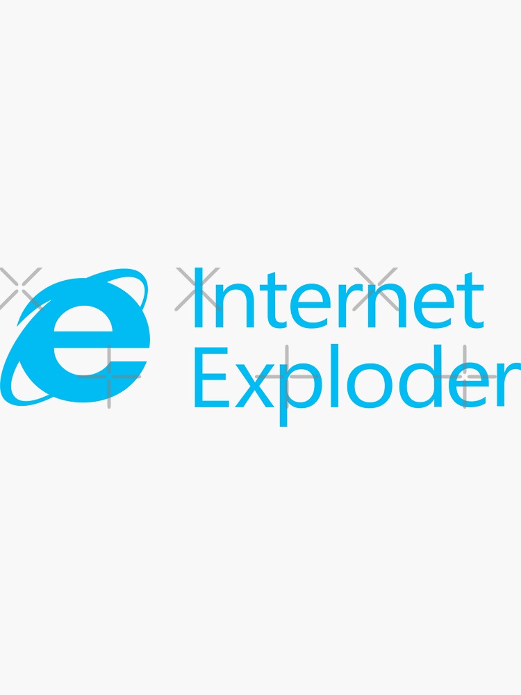 "Internet Exploder" Sticker for Sale by scramble45 | Redbubble
