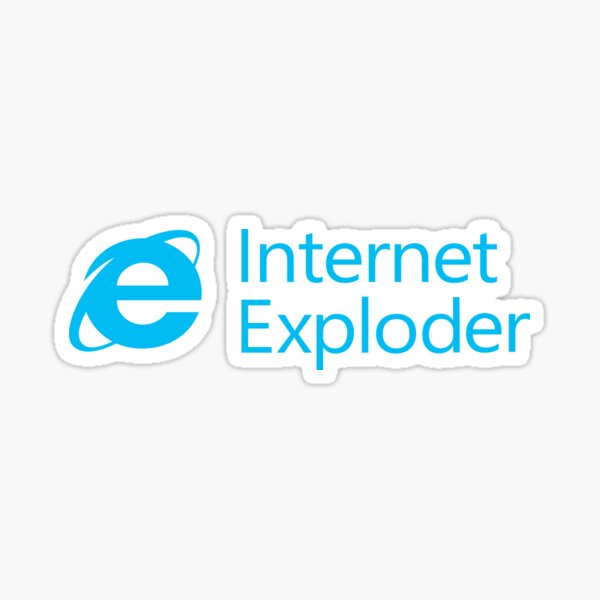 "Internet Exploder" Sticker for Sale by scramble45 | Redbubble