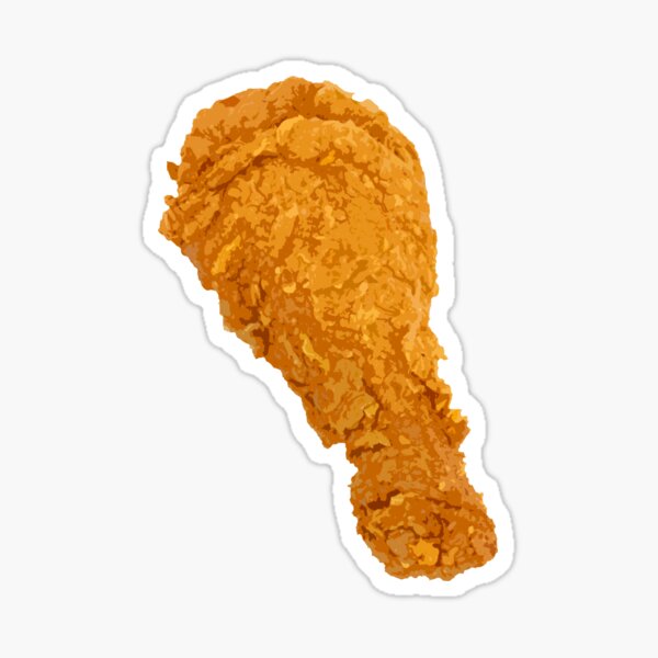 "Fried Chicken Leg" Sticker for Sale by adamcampen | Redbubble