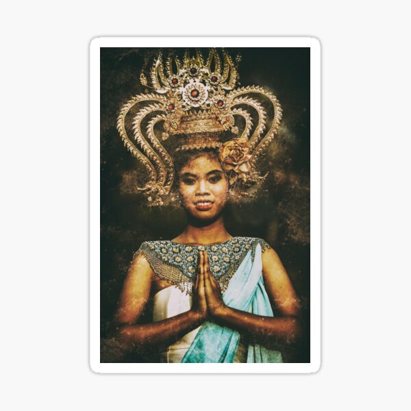 "Thai Khmer Apsara Woman" Sticker for Sale by OkanaganPhoto | Redbubble