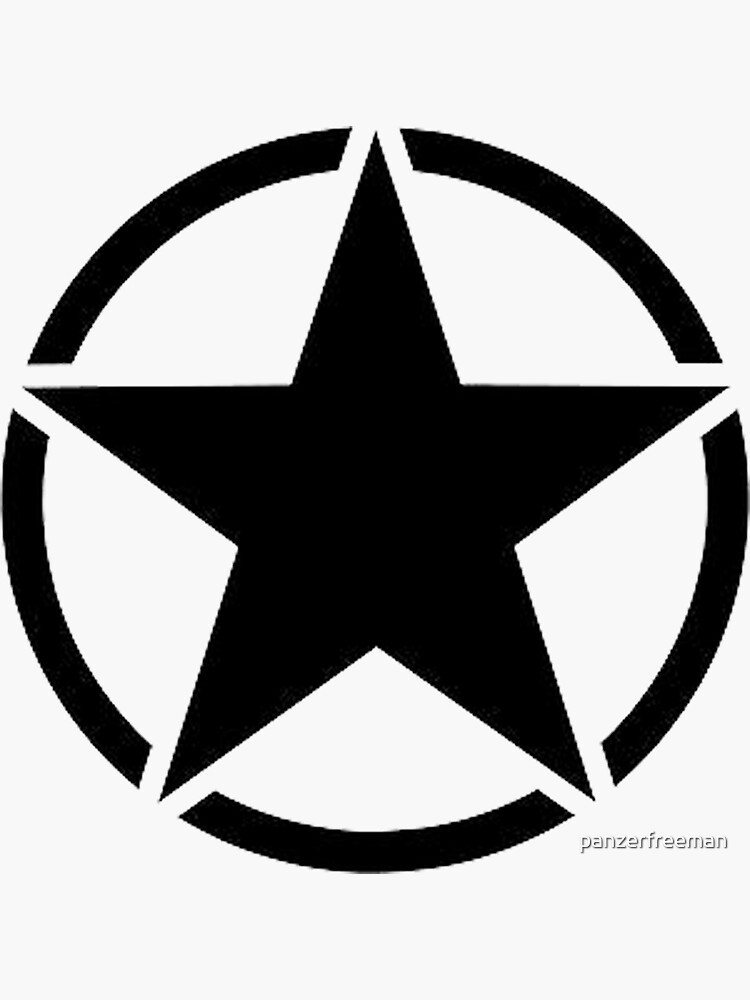 "Military Invasion Star" Sticker for Sale by panzerfreeman | Redbubble