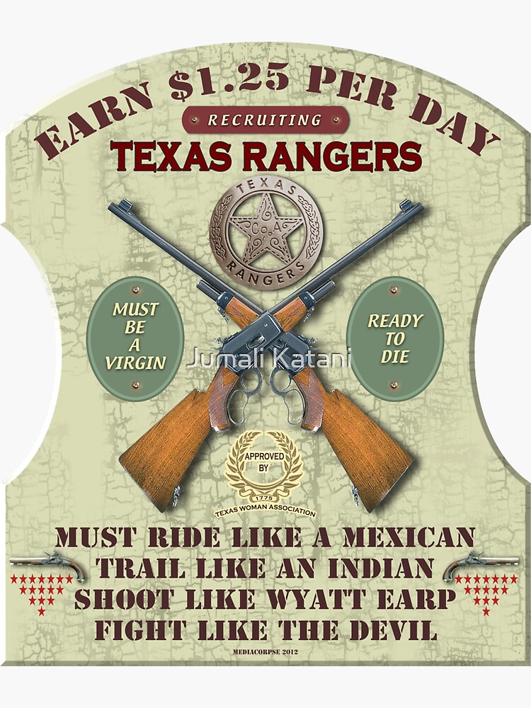 "Recruiting Texas Rangers" Sticker by MEDIACORPSE | Redbubble