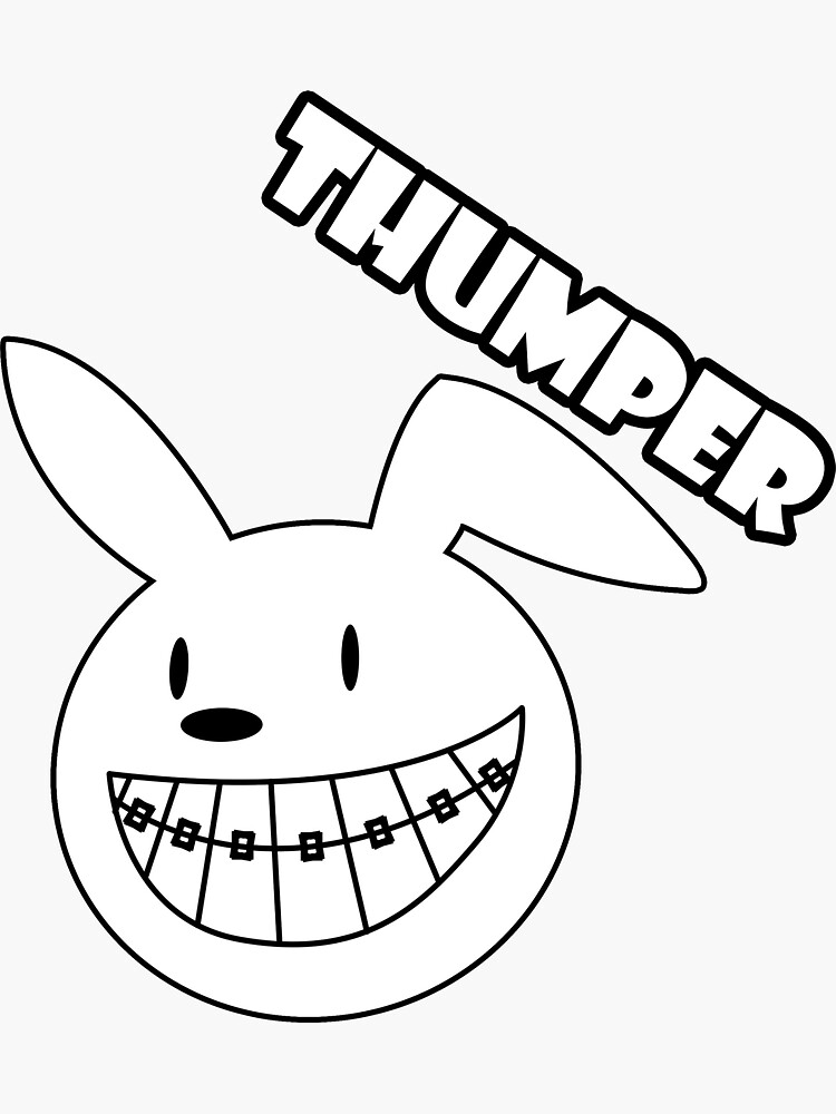"Thumper with Name" Sticker for Sale by Dheisel | Redbubble