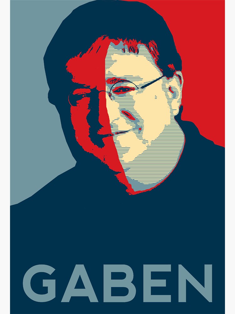 "GABEN" Sticker by GamersTshirts | Redbubble