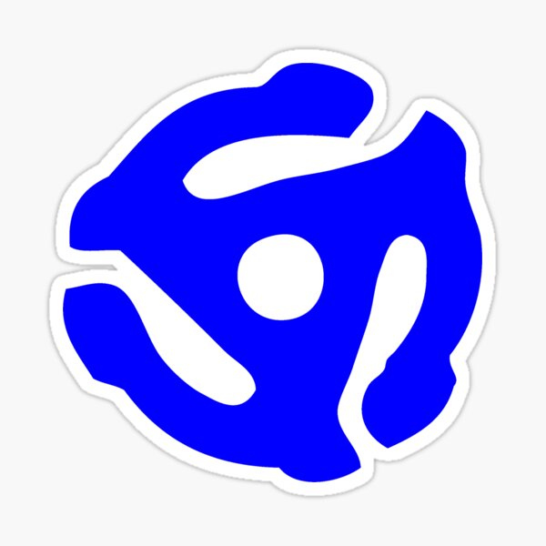 "Blue 45 Vinyl Record Symbol" Sticker for Sale by retrorebirth | Redbubble