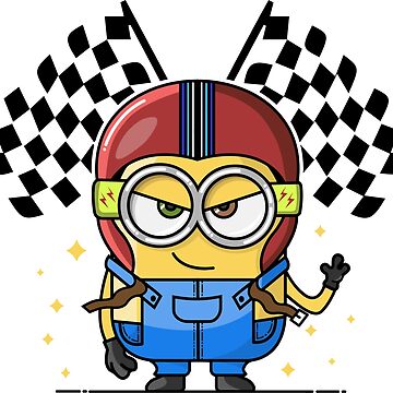 "Racer Minion!" Poster for Sale by IamSoMad | Redbubble