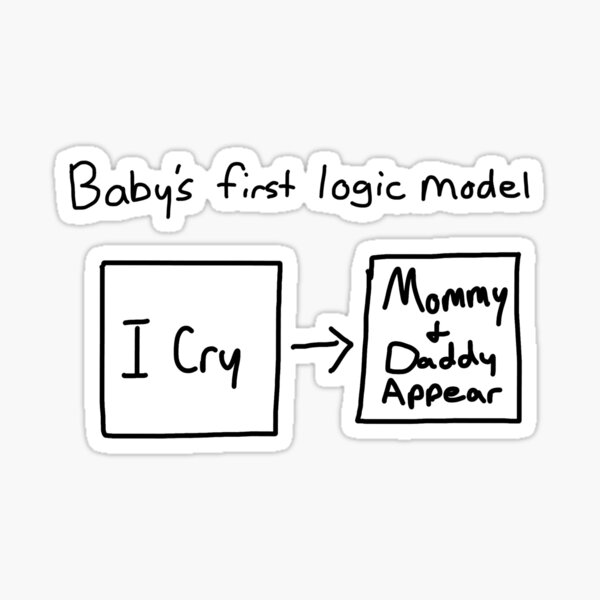 "Baby's first logic model" Sticker by Cplysy | Redbubble