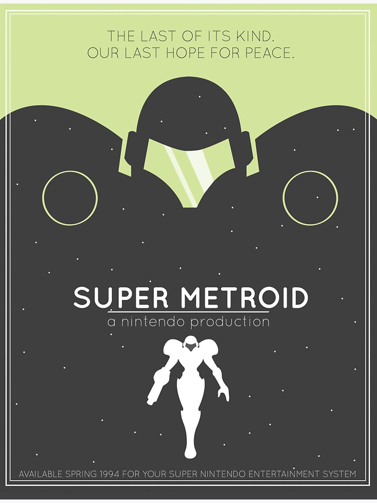 "Super Metroid: Retro Poster" Sticker for Sale by adamleonhardt | Redbubble