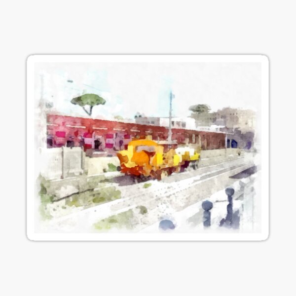 "Train station" Sticker for Sale by giuseppecocco | Redbubble