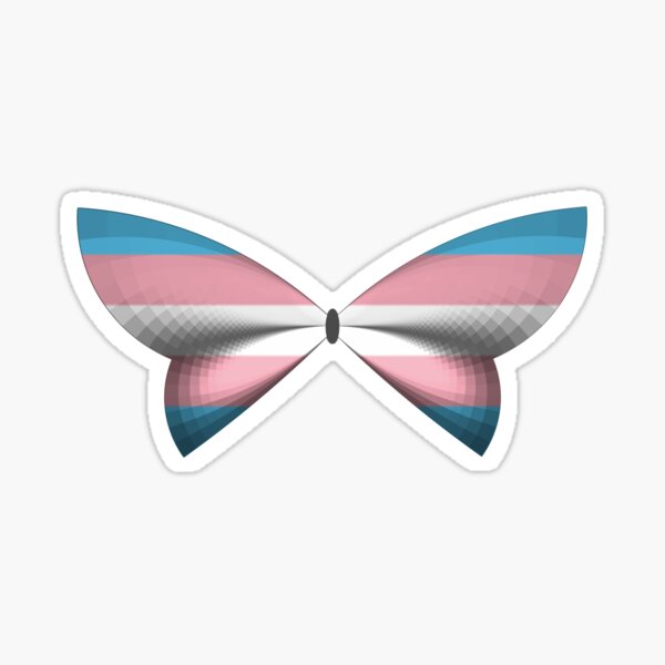 "Trans Pride Butterfly" Sticker by shaneisadragon | Redbubble