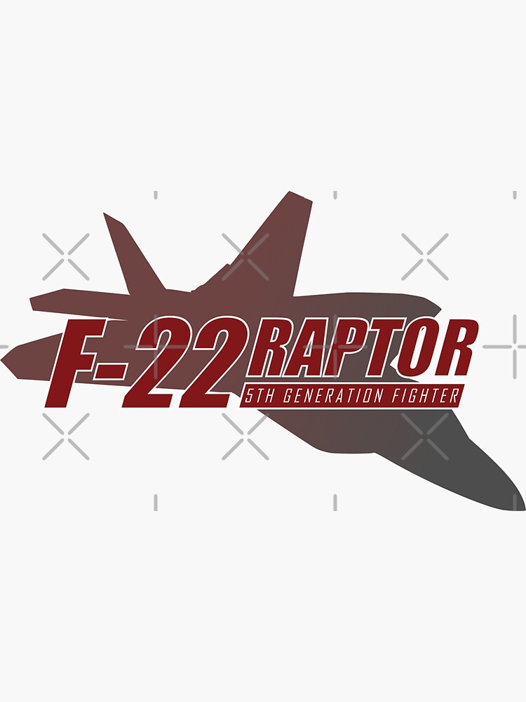 "F-22 Raptor" Sticker by StrongVlad | Redbubble