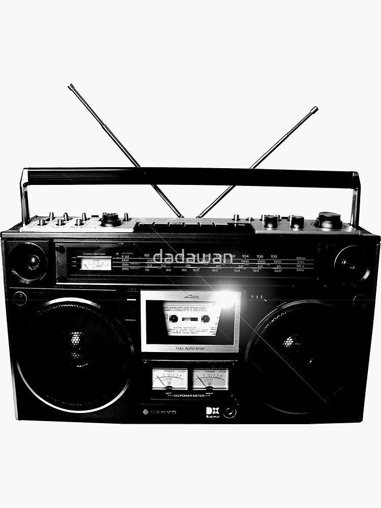 "Ghetto Blaster Vintage" Sticker for Sale by dadawan | Redbubble