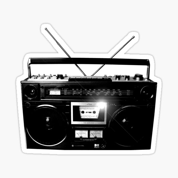 "Ghetto Blaster Vintage" Sticker for Sale by dadawan | Redbubble