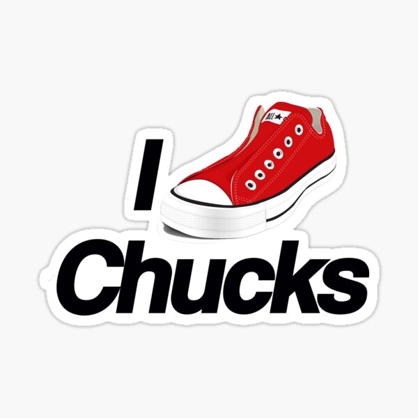 "I Heart Chucks" Sticker for Sale by themarvdesigns | Redbubble