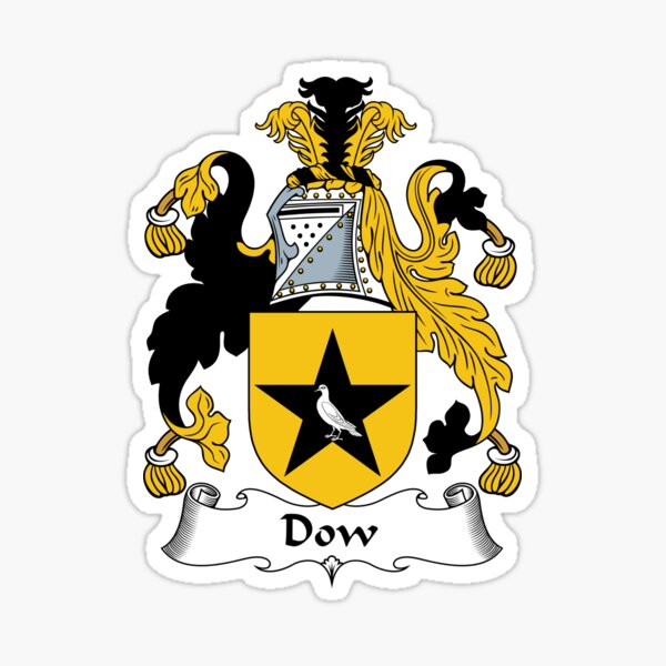 "Dow Coat of Arms / Dow Family Crest" Sticker for Sale by ...