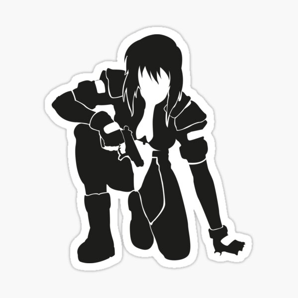 "Motoko" Sticker for Sale by the-minimalist | Redbubble