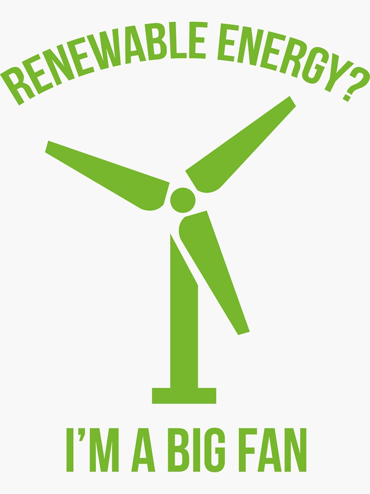 "Renewable Energy" Sticker for Sale by AmazingVision | Redbubble