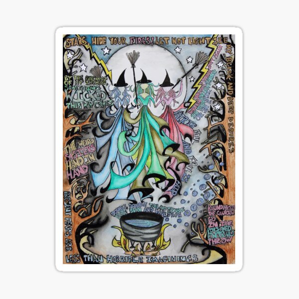 "Macbeth Dada Dolls" Sticker by SerendipityArt | Redbubble