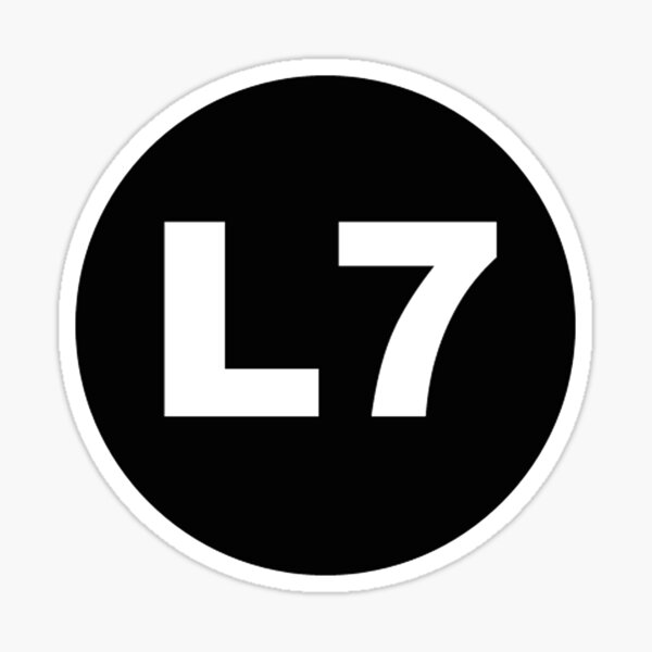 "L7" Sticker for Sale by apegram | Redbubble