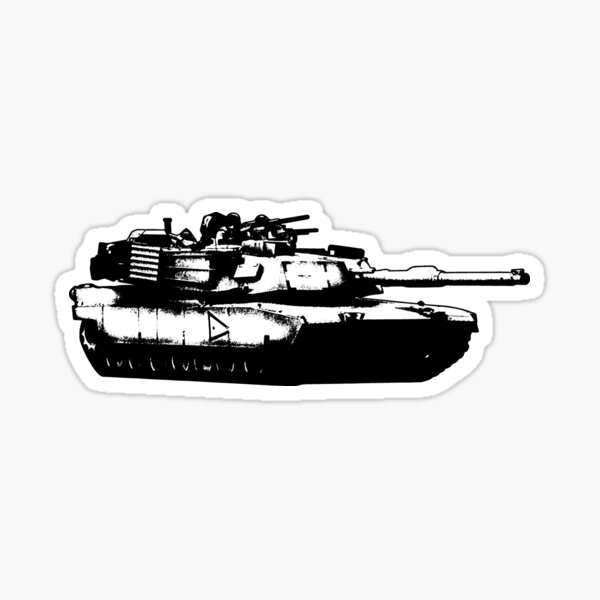 EzAuto Wrap Military M1A2 ABRAMS Tank Logo Sticker Perfect Cut Color ...