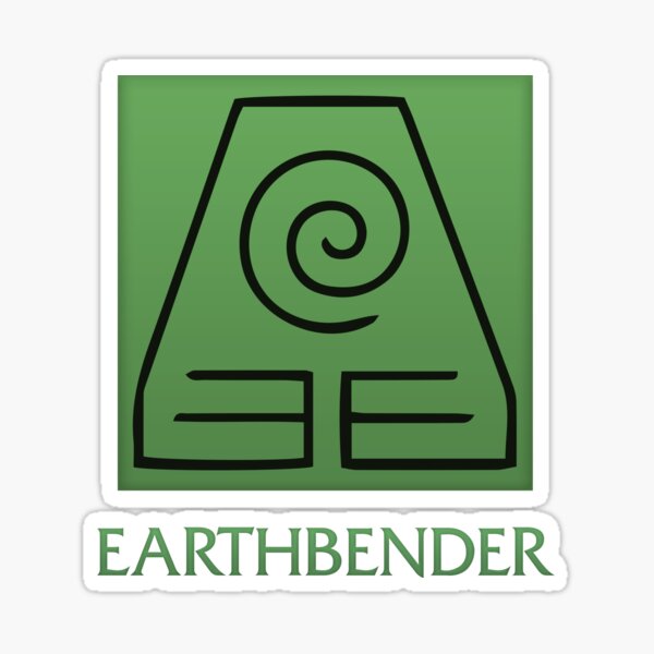 "Earthbender (with text)" Sticker for Sale by jdotrdot712 | Redbubble