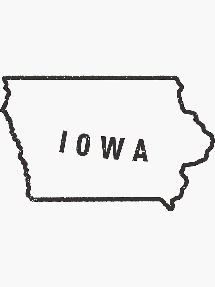 "Iowa - My home state" Sticker for Sale by homestates | Redbubble