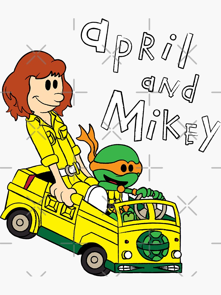 "April and Mikey" Sticker for Sale by leidemera | Redbubble