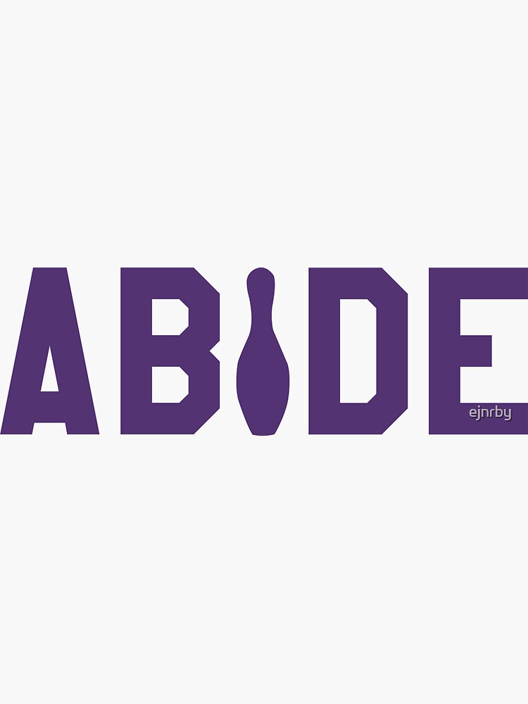 "Abide - Purple Font" Sticker for Sale by ejnrby | Redbubble