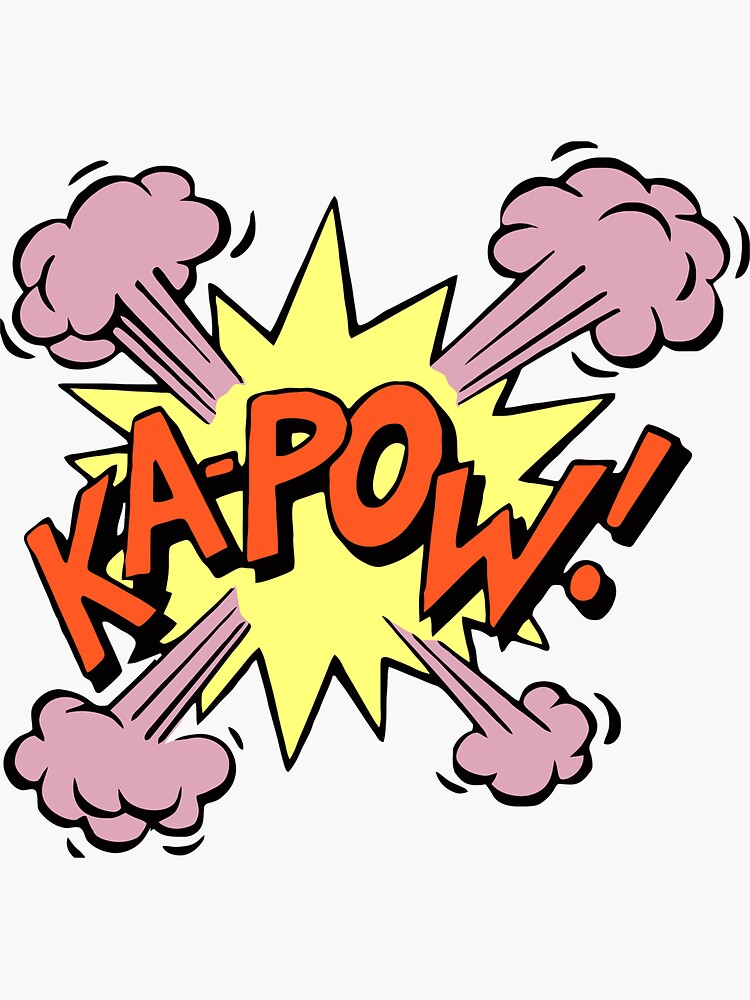 "KAPOW!" Sticker by bootloop | Redbubble