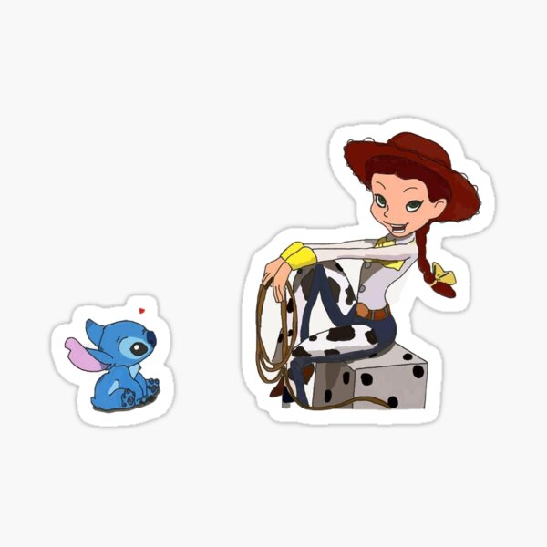"Stitch and Jessie " Sticker for Sale by AmisArtZone | Redbubble
