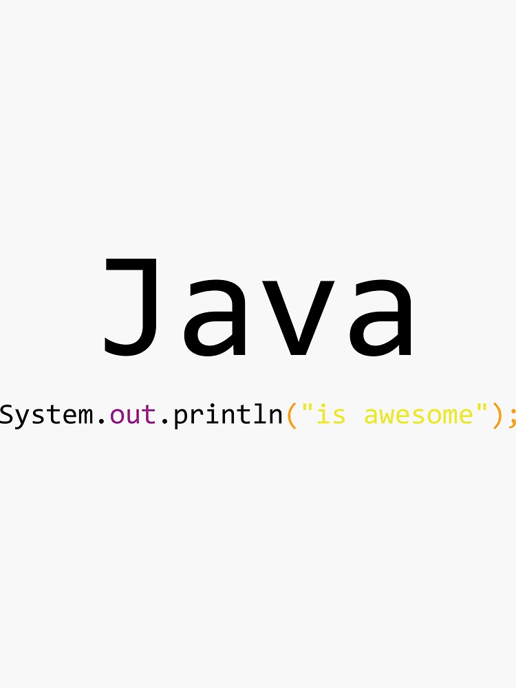 "Java is awesome" Sticker for Sale by Evelyusstuff | Redbubble