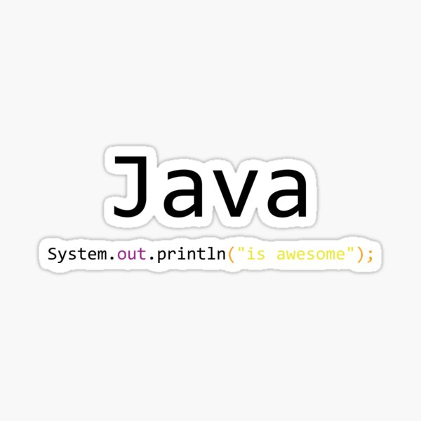 "Java is awesome" Sticker for Sale by Evelyusstuff | Redbubble
