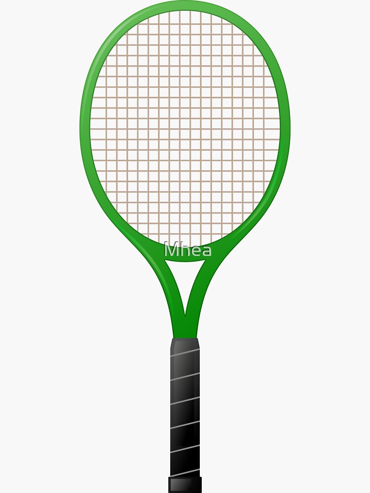 "Green tennis racket sticker" Sticker for Sale by Mhea | Redbubble