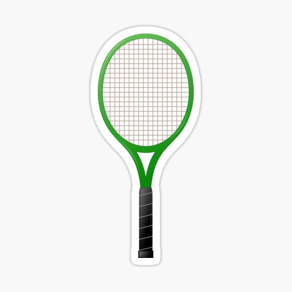 "Green tennis racket sticker" Sticker for Sale by Mhea | Redbubble
