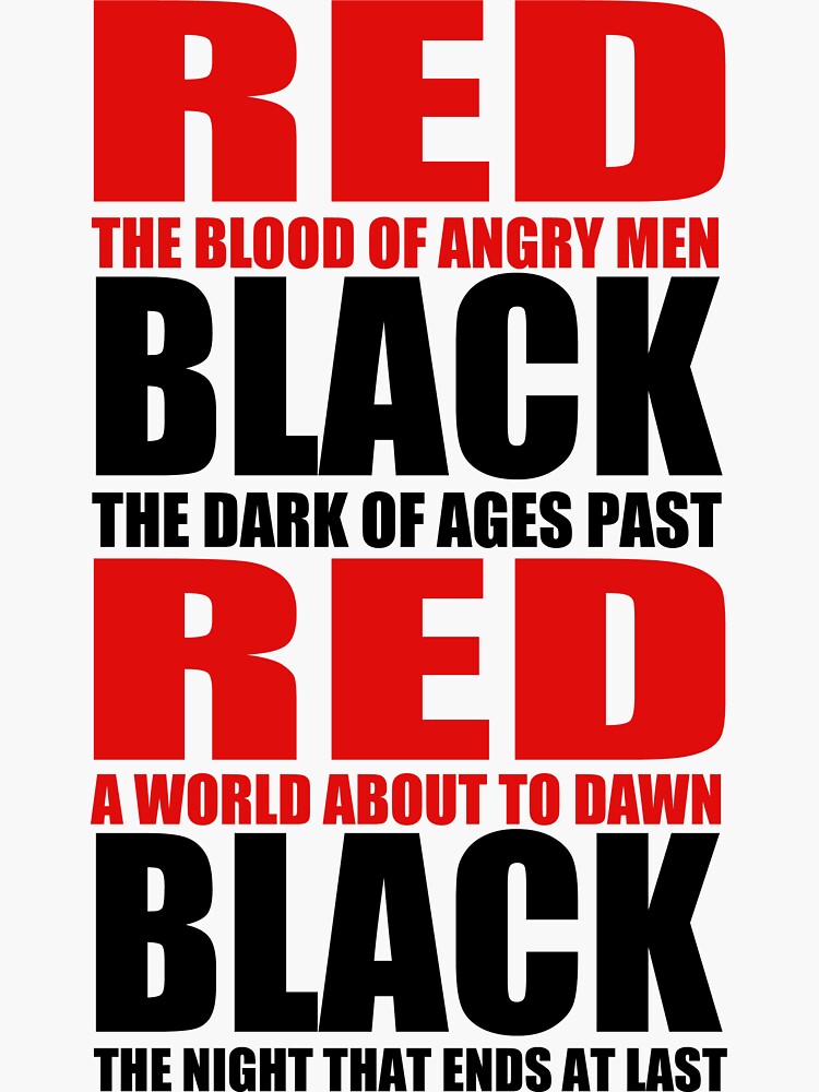 "Red & Black" Sticker for Sale by tothebarricades | Redbubble