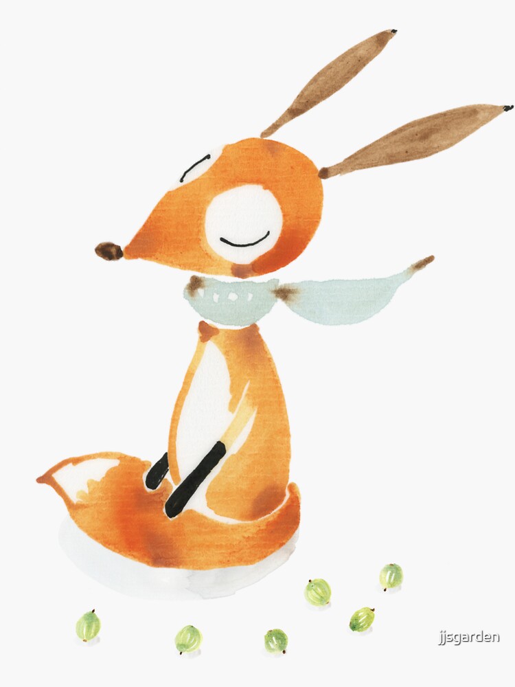 "Dear Fox" Sticker for Sale by jjsgarden | Redbubble