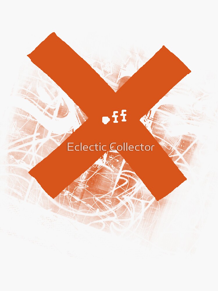 "Off Logo" Sticker by BroughtBackCat | Redbubble