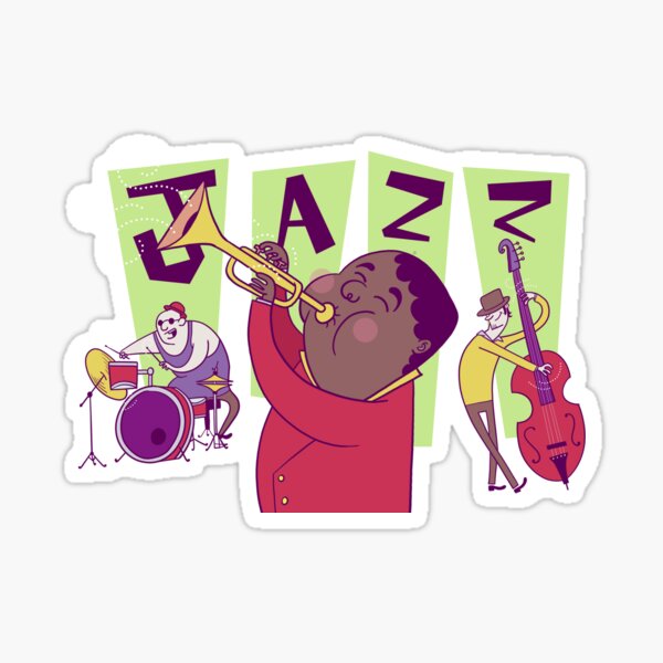 "Jazz" Sticker by mariomoreno | Redbubble